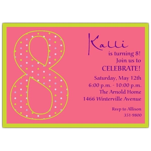 Birthday Invite Wording For 8 Year Old Wmmfitness
